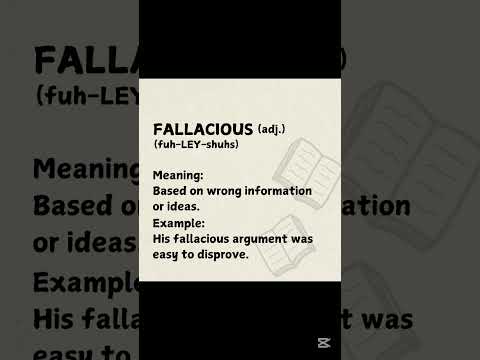 #shorts vocabulary | FALLACIOUS