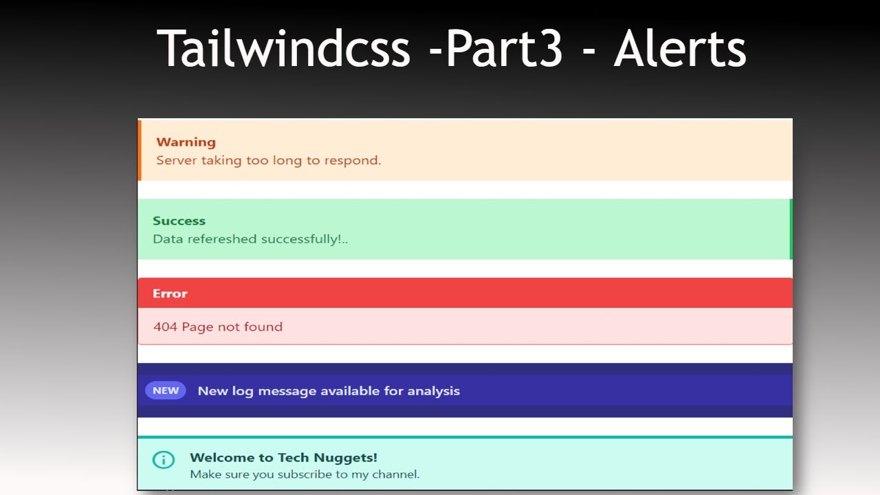 Tailwind CSS - Alerts