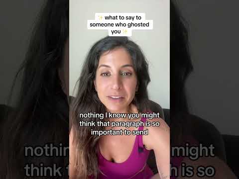 What to say to someone who ghosted you? #ghosted #datingadvice