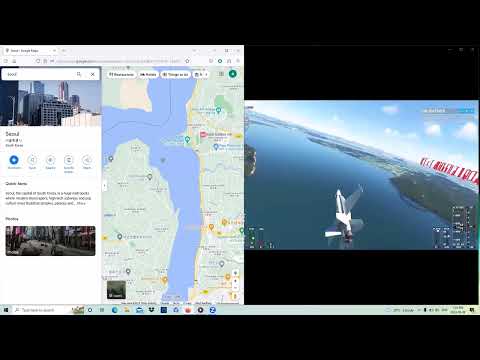 🇰🇷 Seoul with google maps from Incheon airport ICN (sped up video lagging)