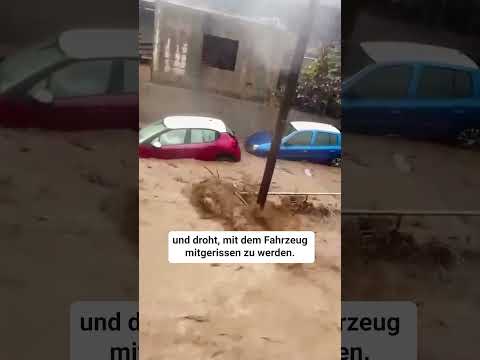 Unwetter auf Gran Canaria: Fluten reißen Autos mit sich