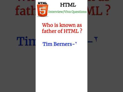 who is father of html ? #javascript #html #java #python #c #ds #dm #os #php #shorts #shortvideos