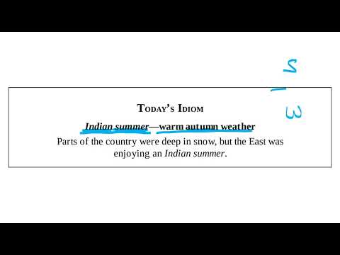Indian summer idiom meaning in Hindi | Barron's 1100 words idioms book | imp vocabulary
