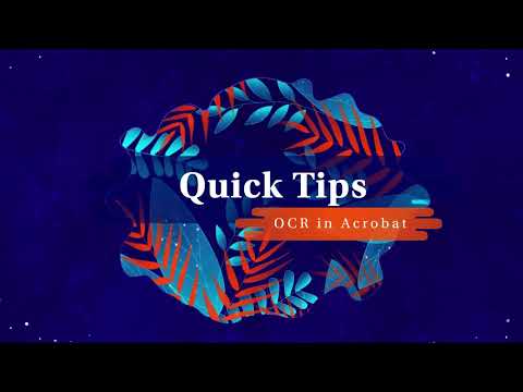 Adobe Quick Tips - OCR in Acrobat