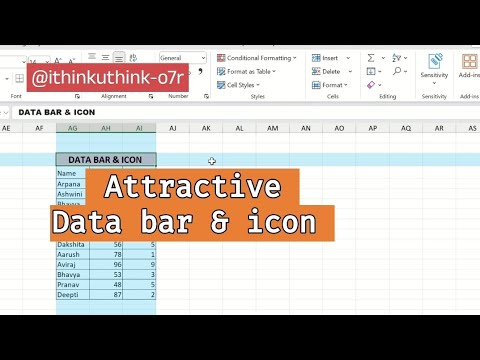 How to make attractive data bar and icon தமிழில் #students #excel #presentation #college #exceltips