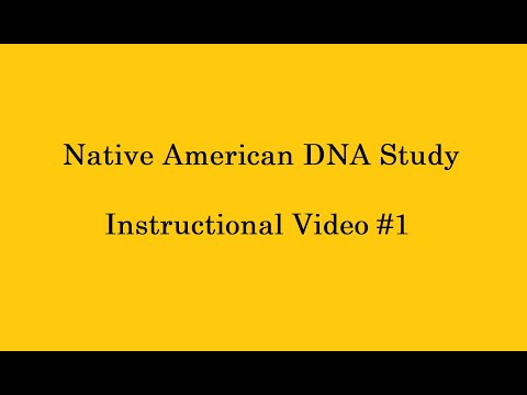 Native American DNA Study Instructional Video #1