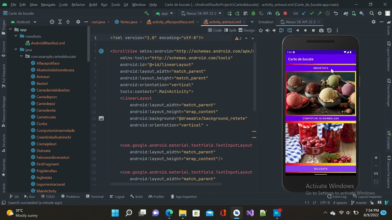 Cookbook #Android Studio project