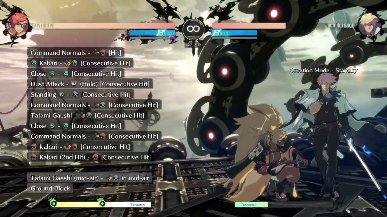 Baiken DP Punish Combo (6H Counterhit)