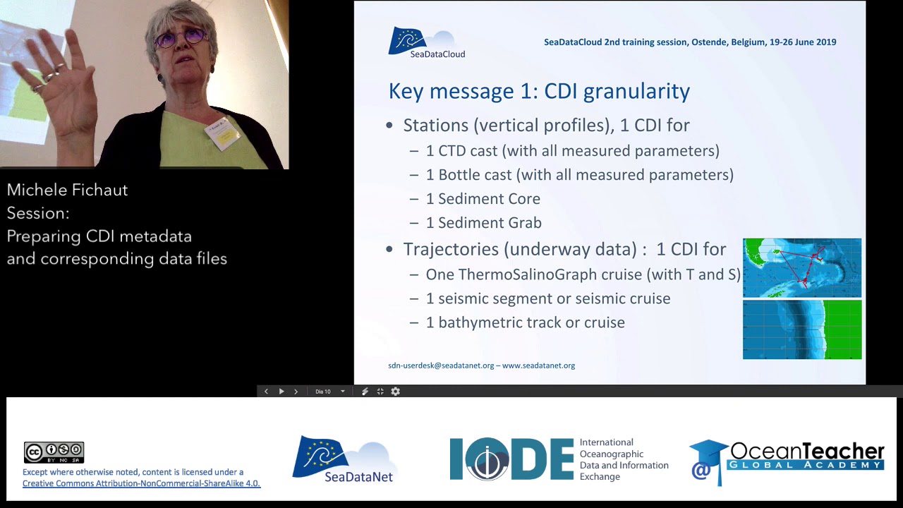 Preparing CDI metadata and ODV data files