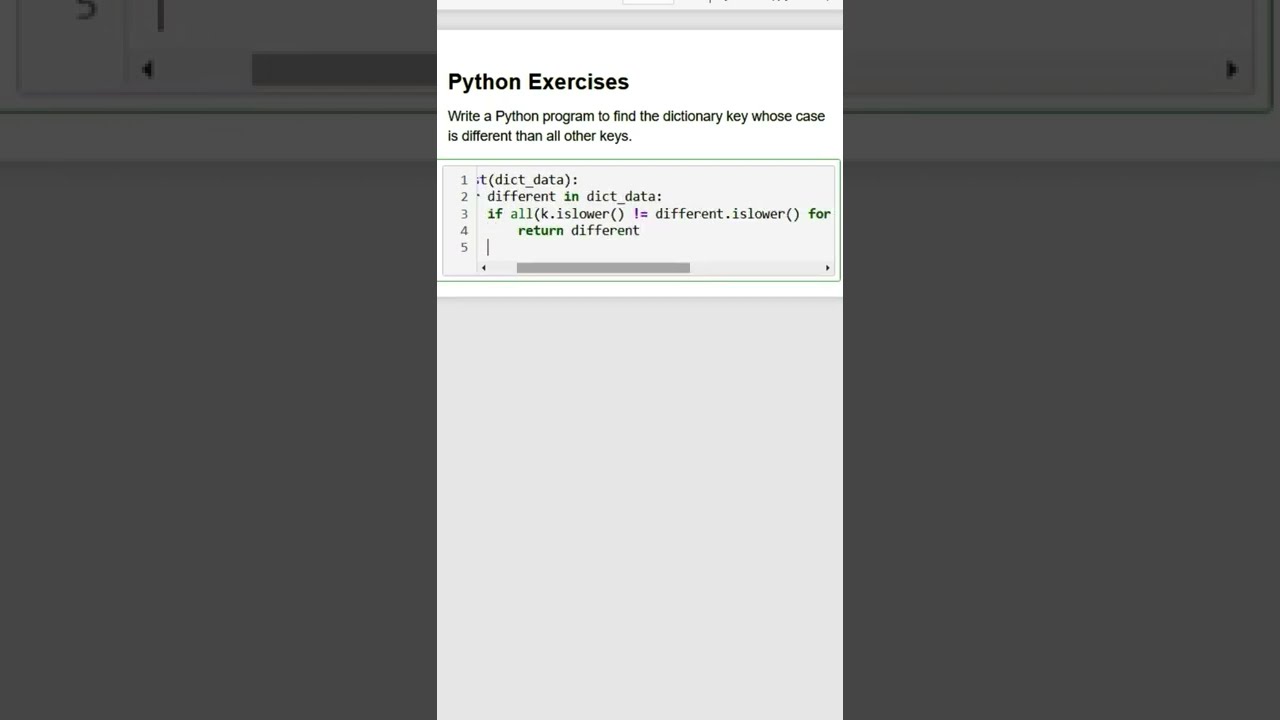 Python Exercises with Solution | Learning | python programming | Python #shorts #youtubeshorts
