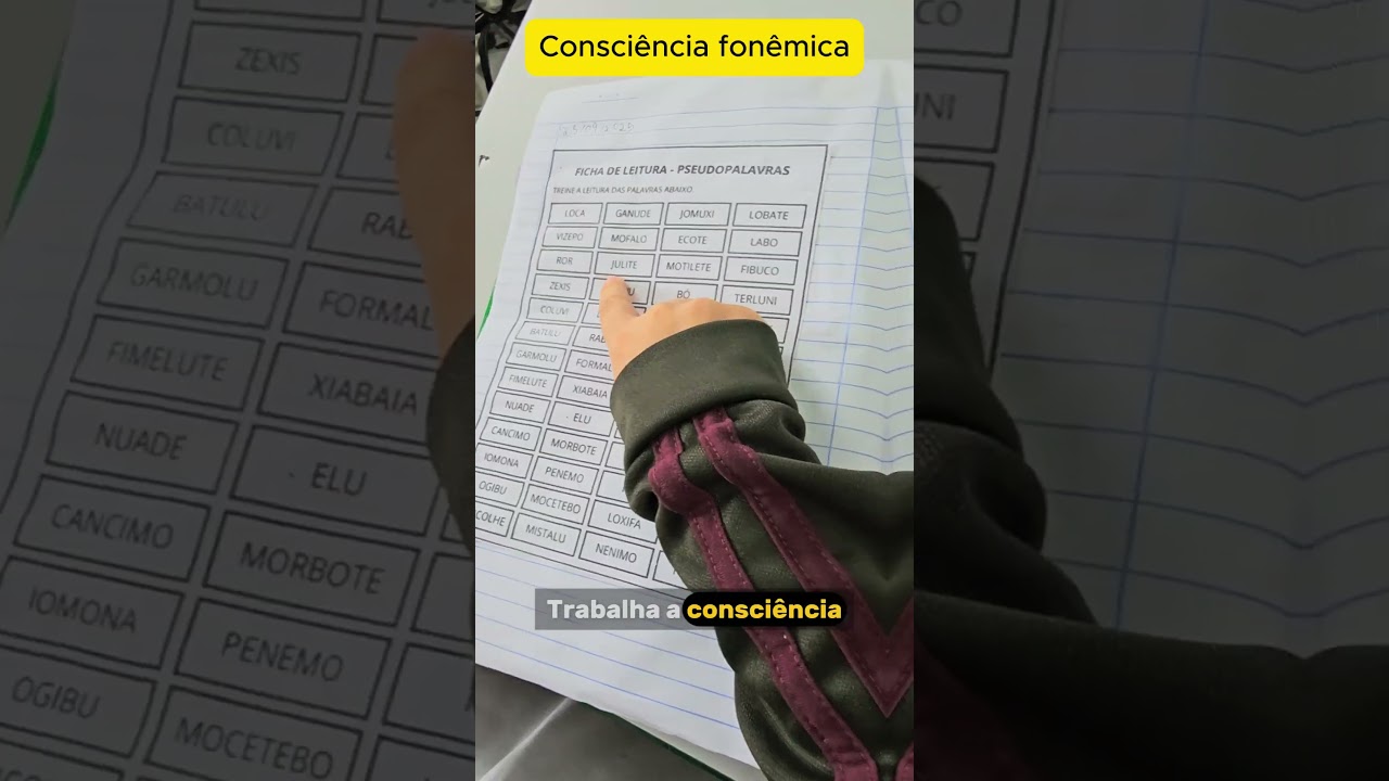 Atividade com pseudopalavras #alfabetização