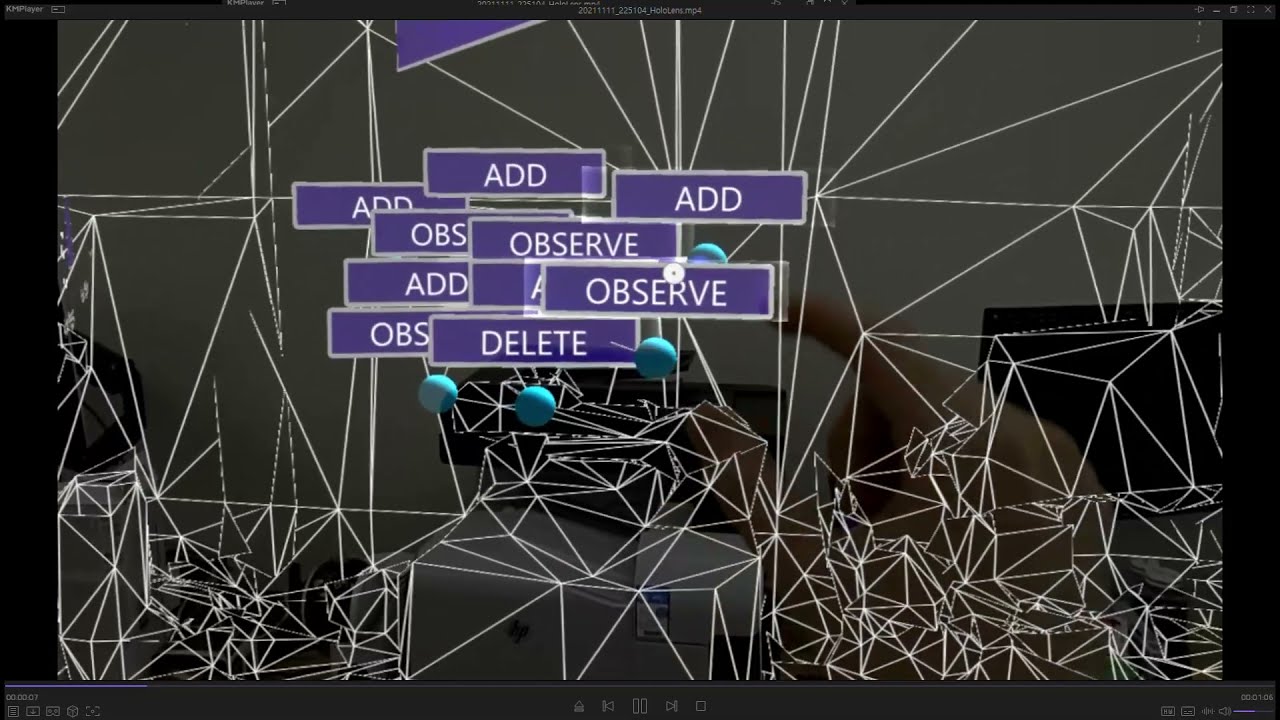 Drawing a 3D force directed graph on mixed-reality