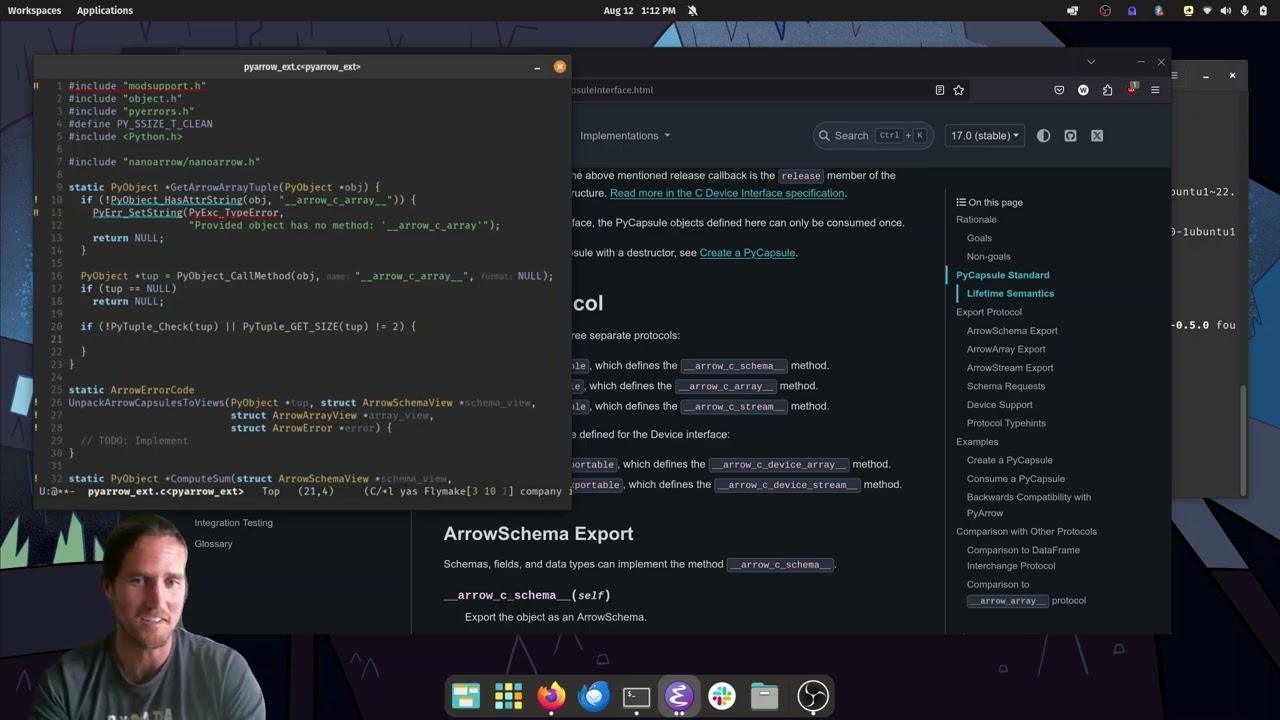 Build Python Extensions for Apache Arrow Data with nanoarrow