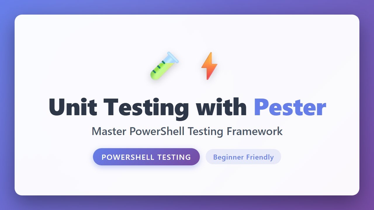 Unit Testing with Pester Framework | PowerShell Testing Tutorial for Beginners