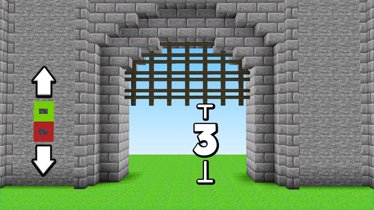 WORKING Minecraft Castle Gate Tutorial (Java Only)