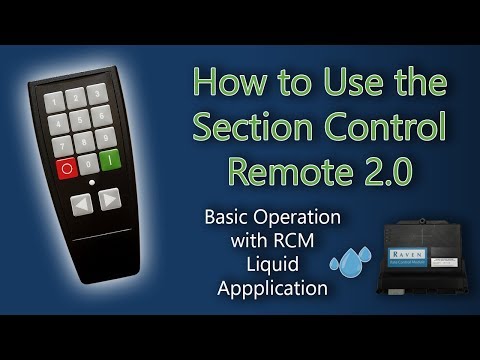 How to Use the Section Control Remote 2.0 with RCM
