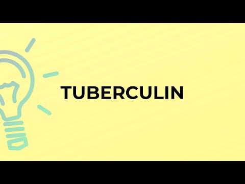 What is the meaning of the word TUBERCULIN?