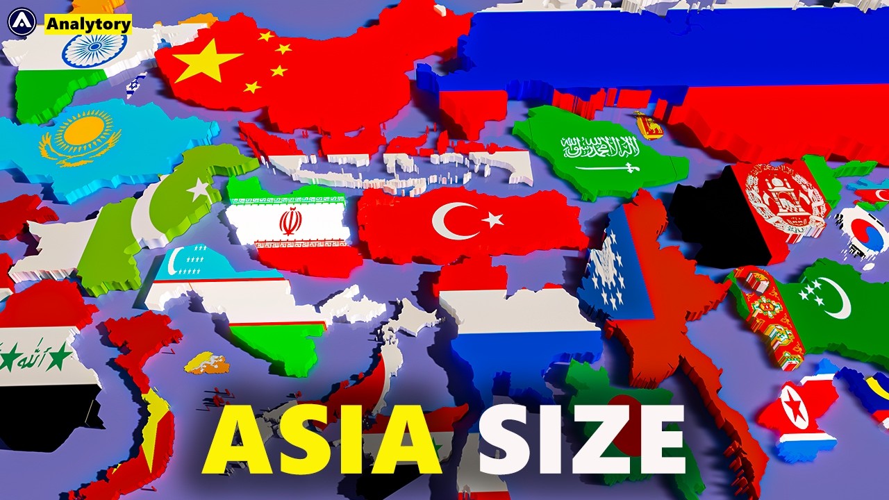 Asian Countries Size Comparison (2026)