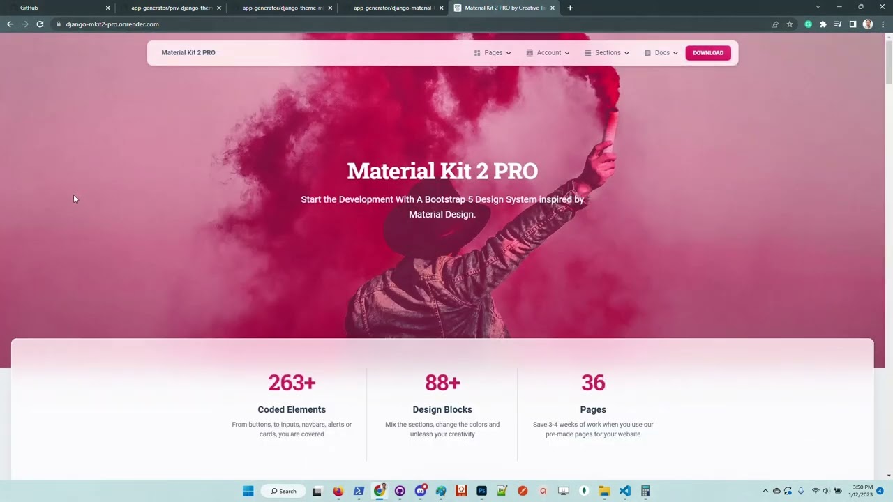 Django Material Kit PRO - New version & Ci/CD Flow | AppSeed