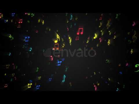 Musical Note Symbols Background - Stock Video