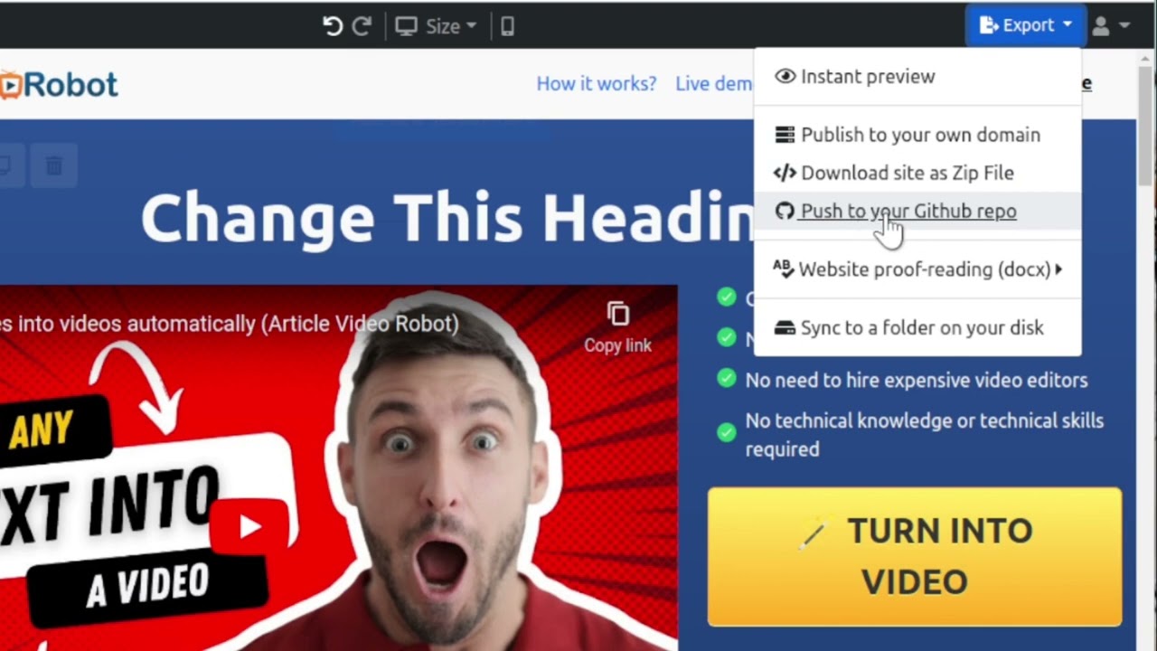 Publish website in Bootstrap 5 builder