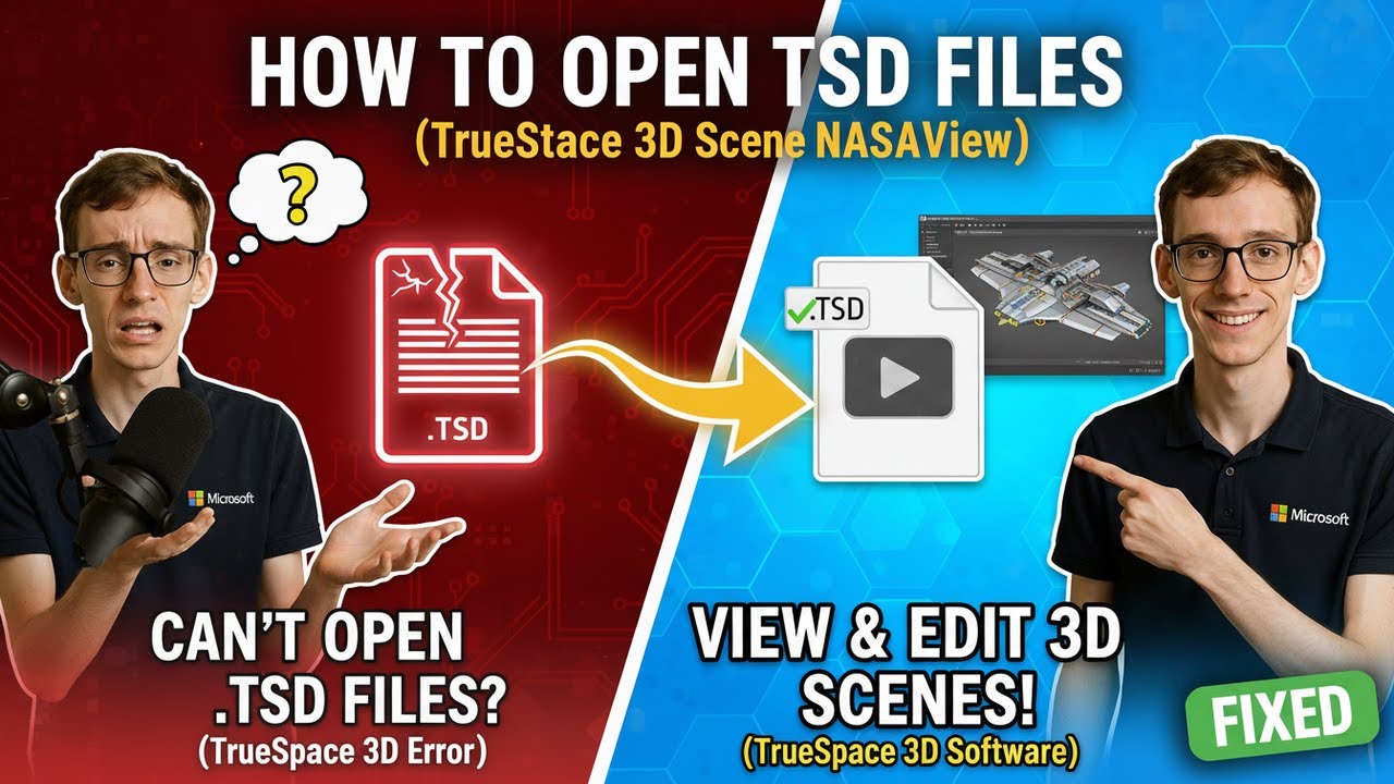 How to Open TSD Files (TrueSpace 3D Scene)