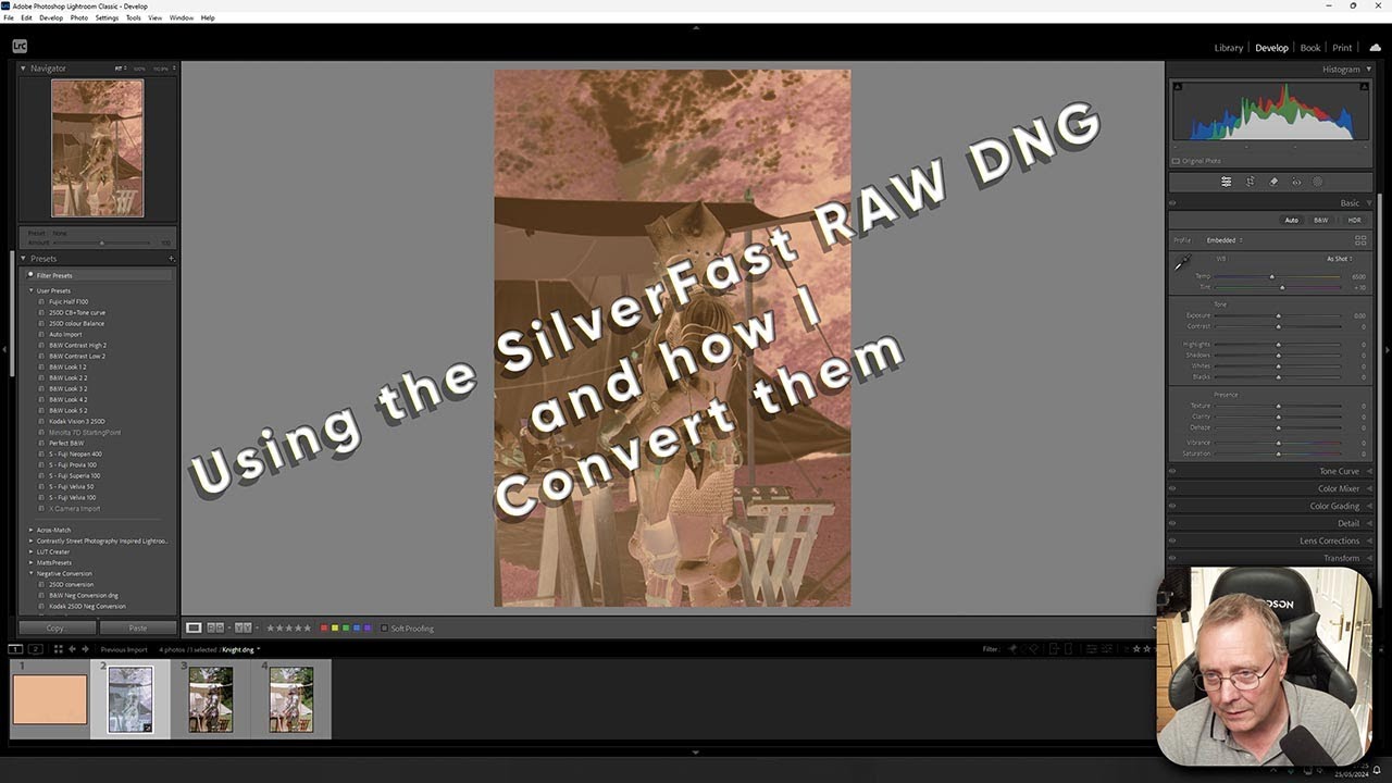 Scanning negatives using SilverFast HDR RAW format