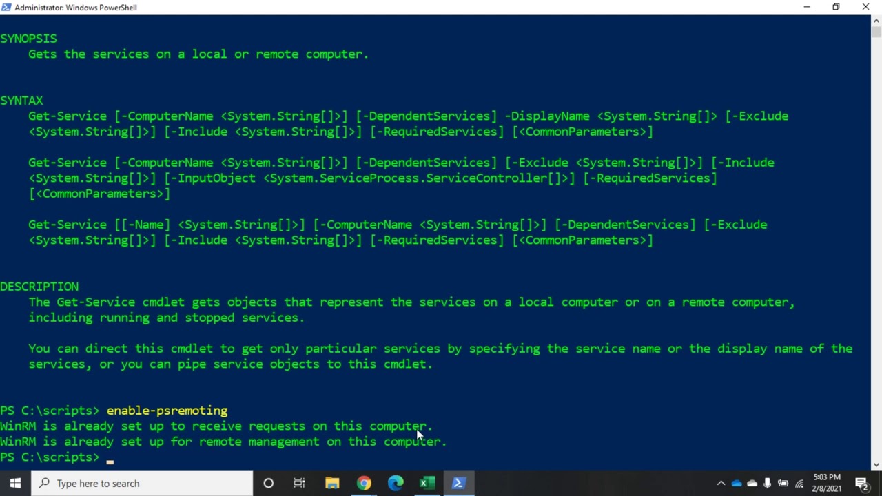 Enabling PowerShell remoting