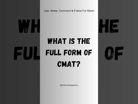 What is the full form of CMAT Exam? #cmat #cmatexam #fullform #gk #shorts