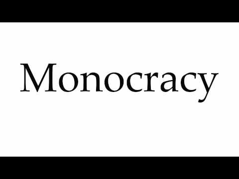 How to Pronounce Monocracy