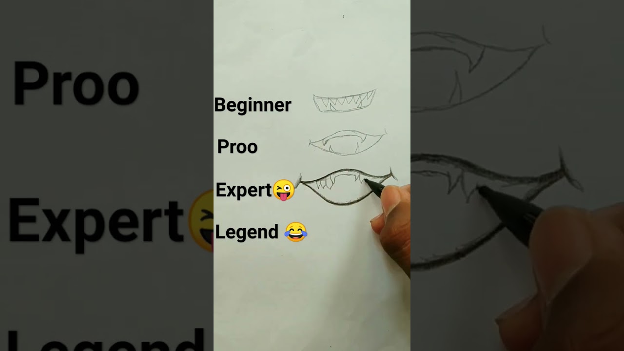 #Beginner #proo #Expert # Legend drawing #Vampire teeth drawing #shorts