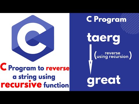 How to Reverse a Sentence Using Recursion using C | Learn C | Shorts