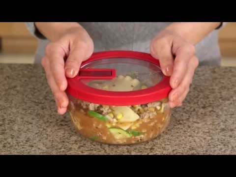 Pyrex - No Leak Lids 4 Cup Glass Storage