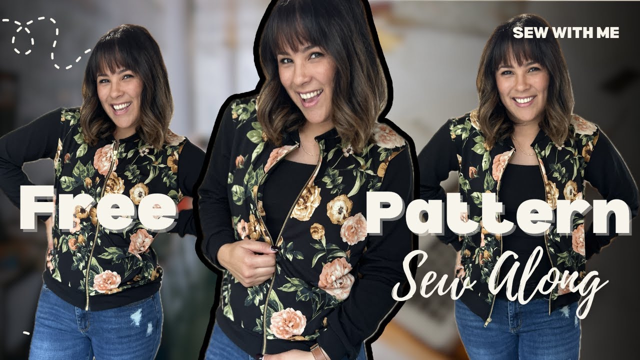Let's Sew The Free Mika Bomber Jacket Pattern! Full Sewing Tutorial!