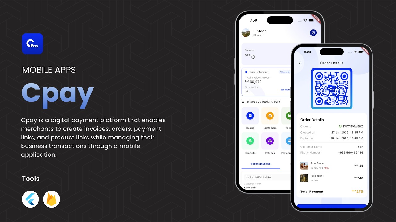 🚀 CPay - Fintech Mobile & Web Platform Demo | Merchant Payments, Dashboard & Analytics