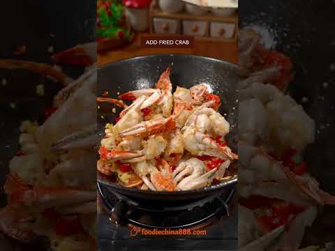 EASY STIR-FRIED BLUE CRAB RECIPE #recipe #cooking #chinesefood #crab #seafood #bluecrab