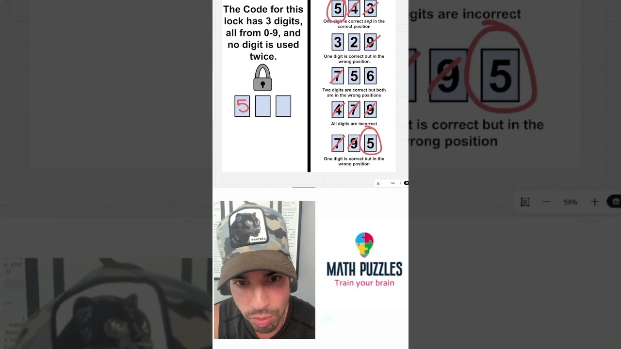 Can You Crack the 3-Digit Lock Code? #mathpuzzle #maths #puzzle