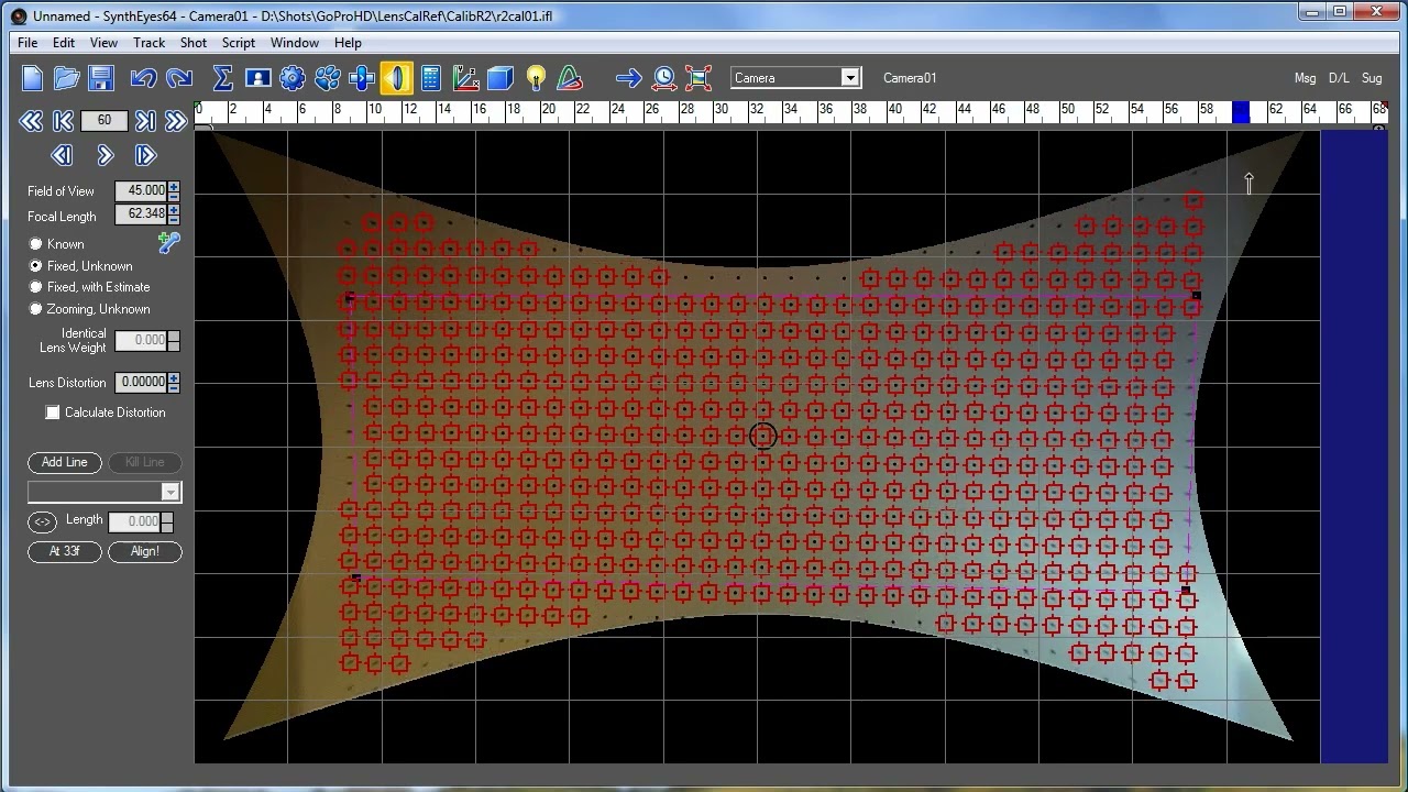 Lens Grid Auto-Calibration in SynthEyes | Boris FX