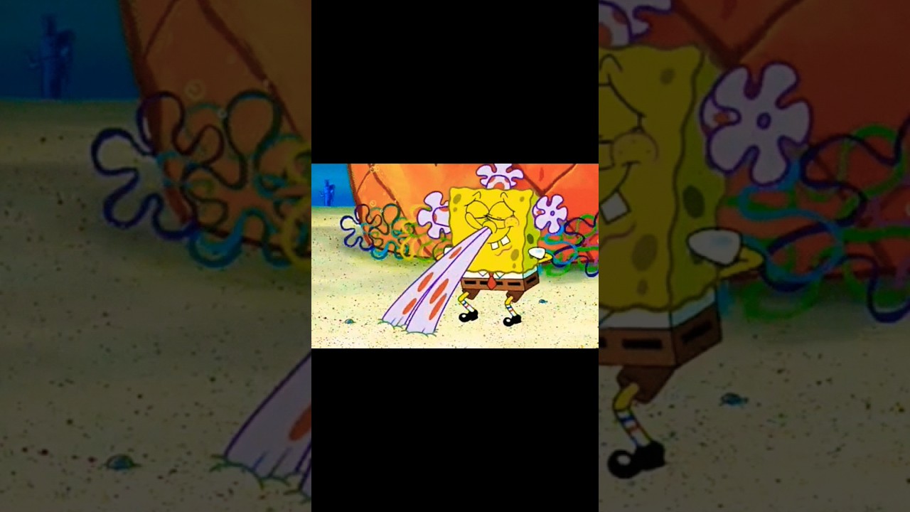 SpongeBob and Squidward smell the flowers