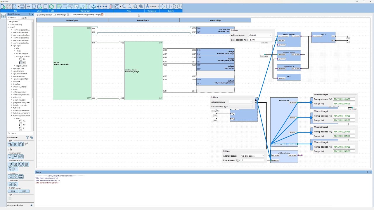 Kactus2: MemoryDesigner