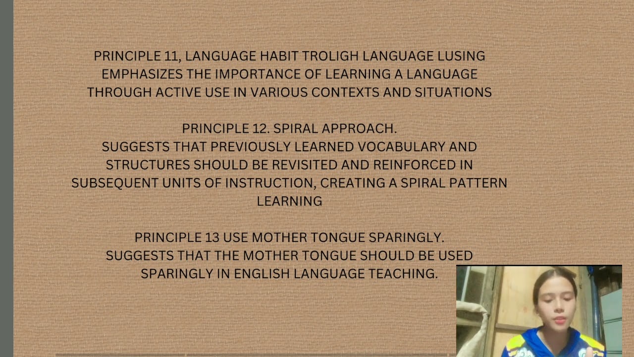 PRINCIPLES AND THEORIES OF LANGUAGE ACQUISITION AND LEARNING OF MODULE 2