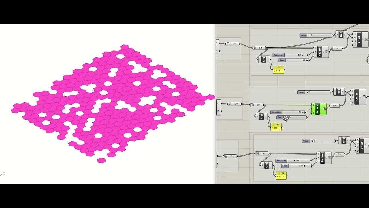 Grid structures with grasshopper in rhino   Hexagonal grid