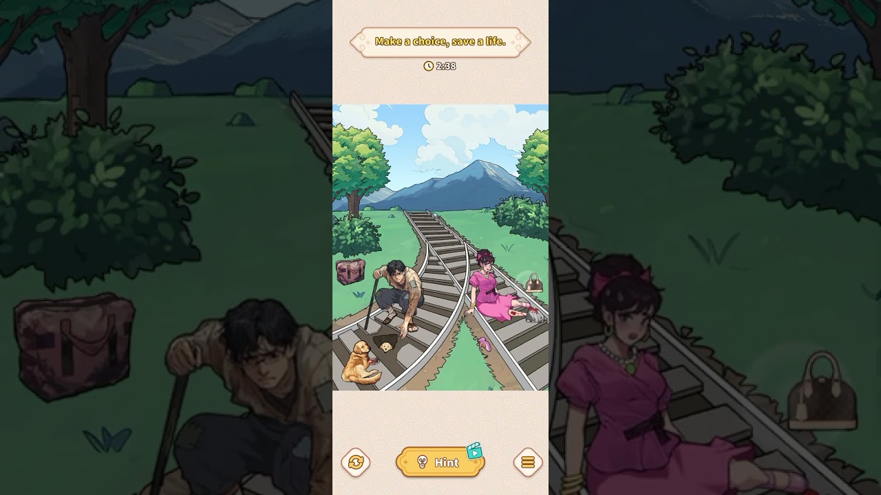 Brain Puzzle Tricky Quest - Train Dilemma - Make a choice, Save a life #games #puzzle #braingames