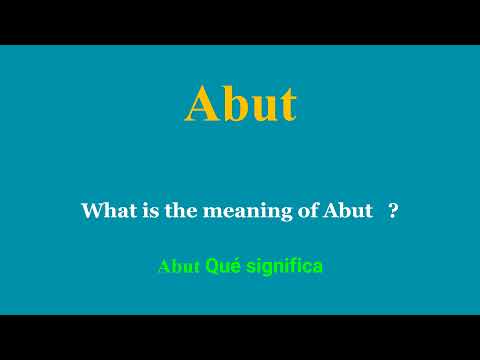 Abut meaning in Spanish | Abut Qué significa eso | daily use English words