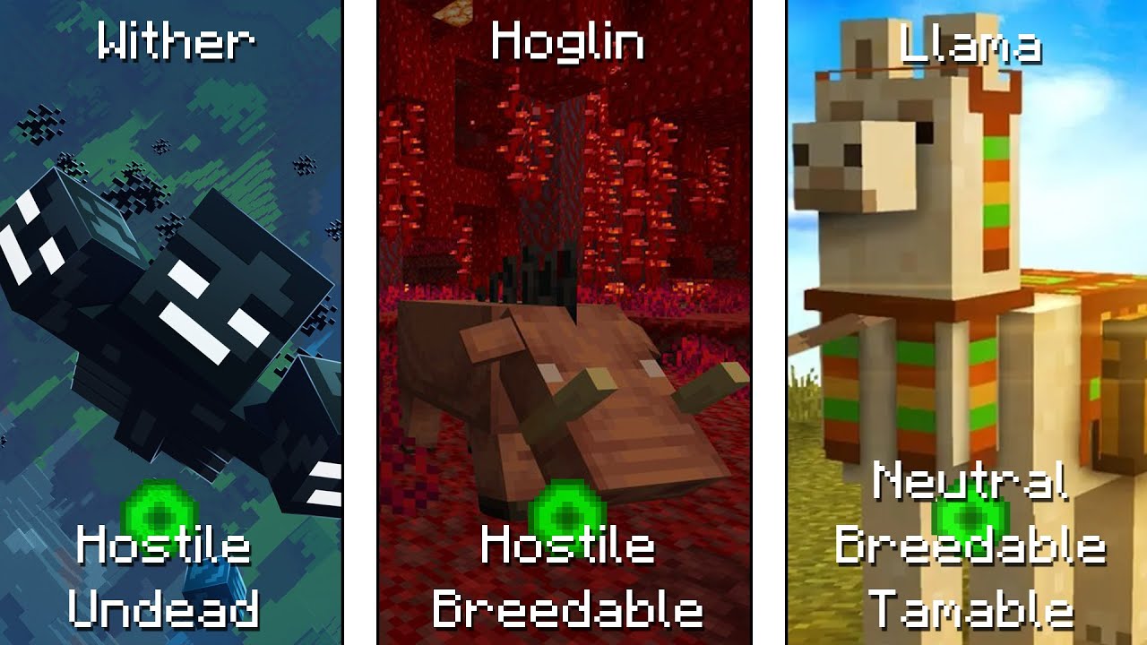 Minecraft Mobs And Their Categories