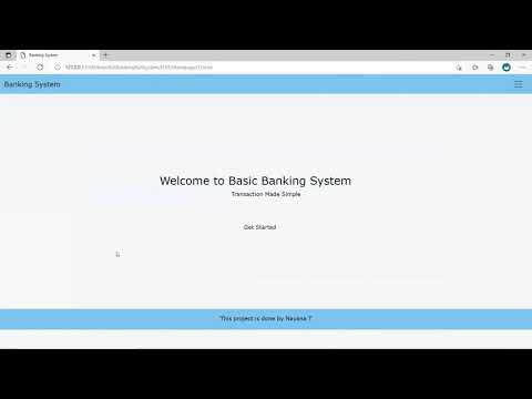 Banking System| Front-End Development| Nayana Tharanath