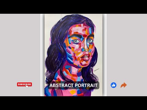 Abstract Portrait Painting #shorts #abstract
