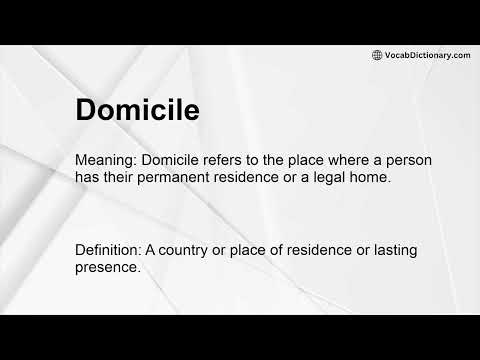 Domicile Meaning