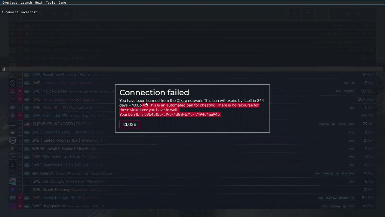 How to access LocalHost server when globally banned from FiveM. | Working 2021