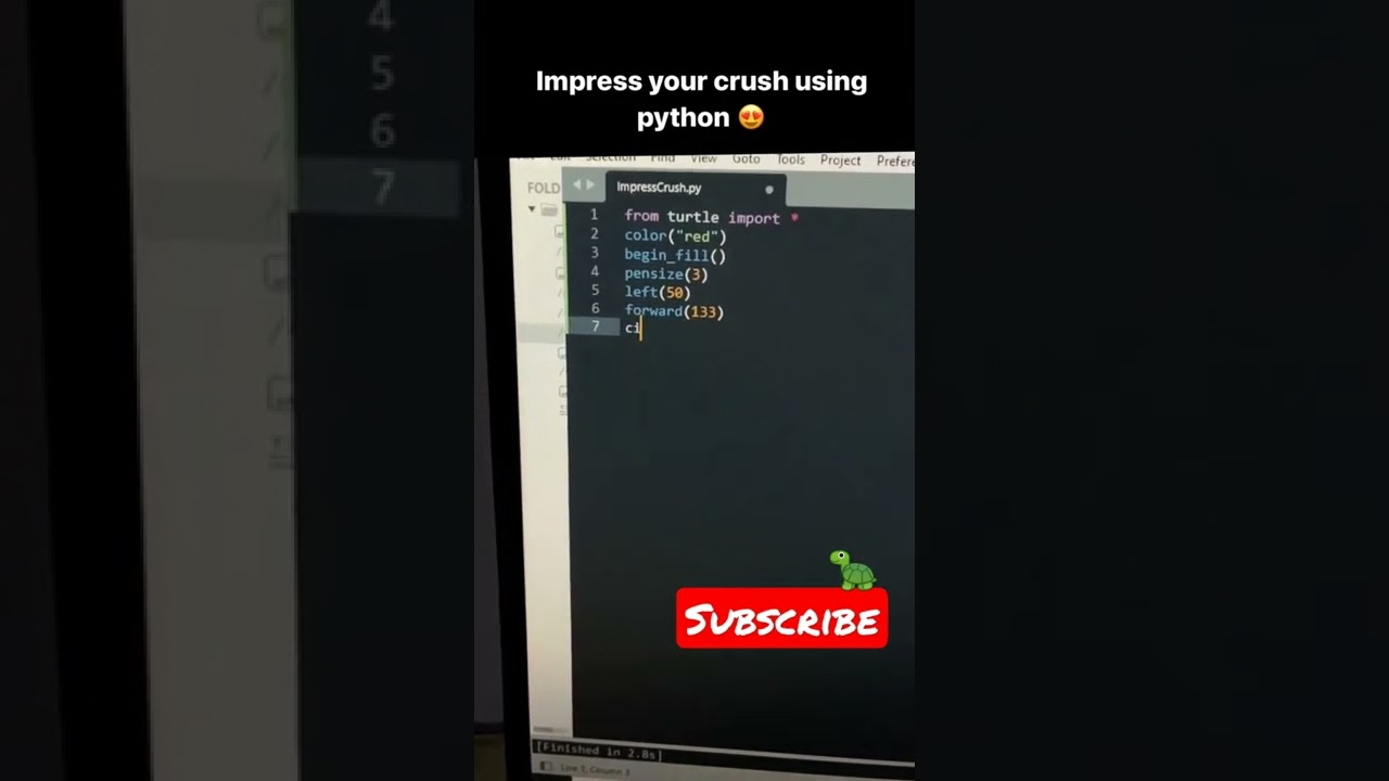 Draw Heart with Turtle Module | Python Programming Tutorial | Turtle Module Code #makeforindia #view